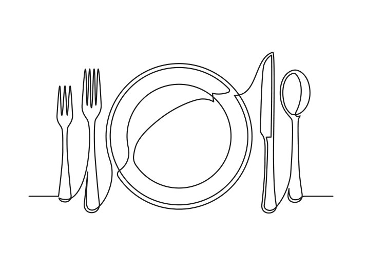 Dinner Plate Line Art Vector Images (over 10,000)