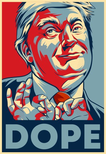 Anti donald trump sign Royalty Free Vector Image