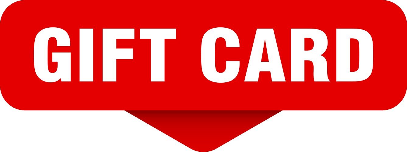 Gift card sticker sign on transparent Royalty Free Vector