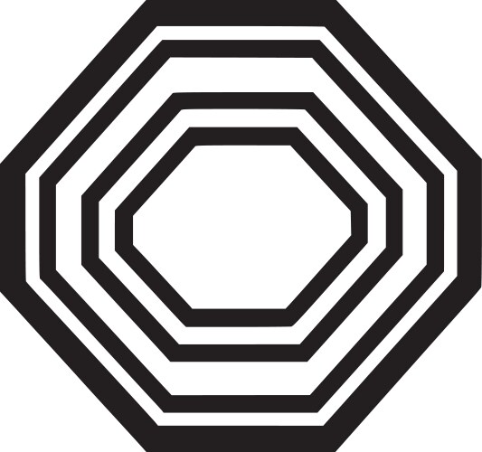 Octagon - minimalist and simple silhouette Vector Image