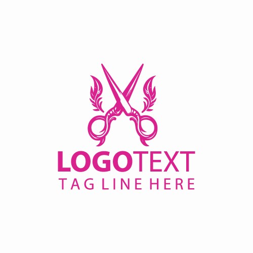 Scissor logo Royalty Free Vector Image - VectorStock