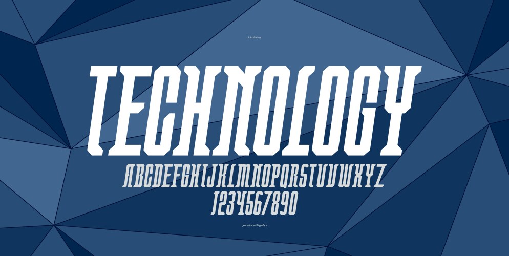 Technology and future style display font Vector Image