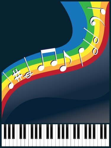Rainbow Music Notes Vector Images (over 1,100)