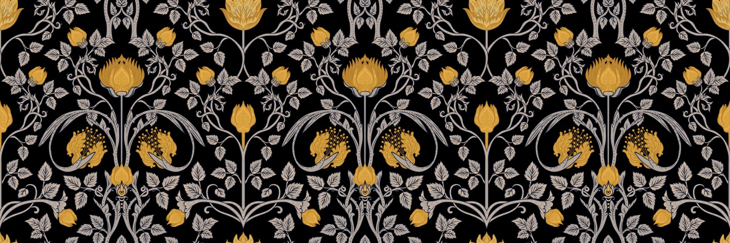 Floral vintage seamless pattern for retro Vector Image