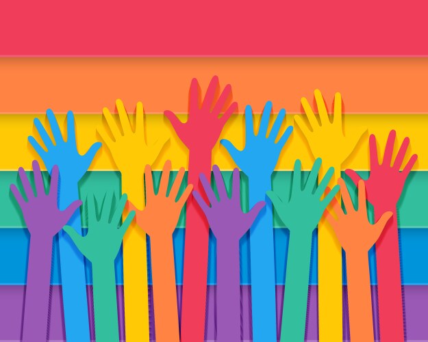 Colorful Hands Raising Vector Images (over 3,900)