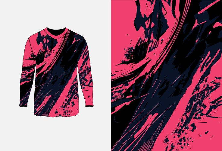 Long sleeve jersey grunge texture for extreme Vector Image