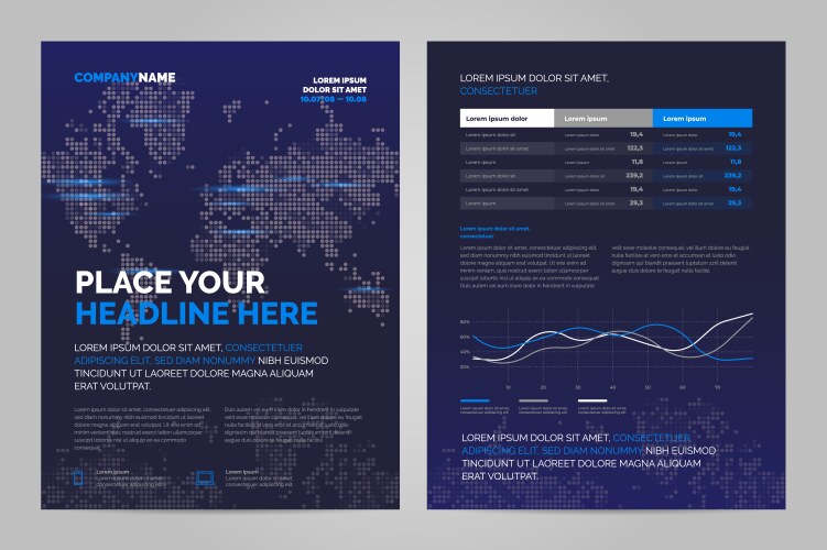 Brochure template layout design corporate Vector Image