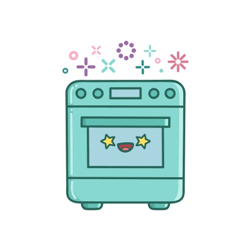 Kawaii Oven Vector Images (97)