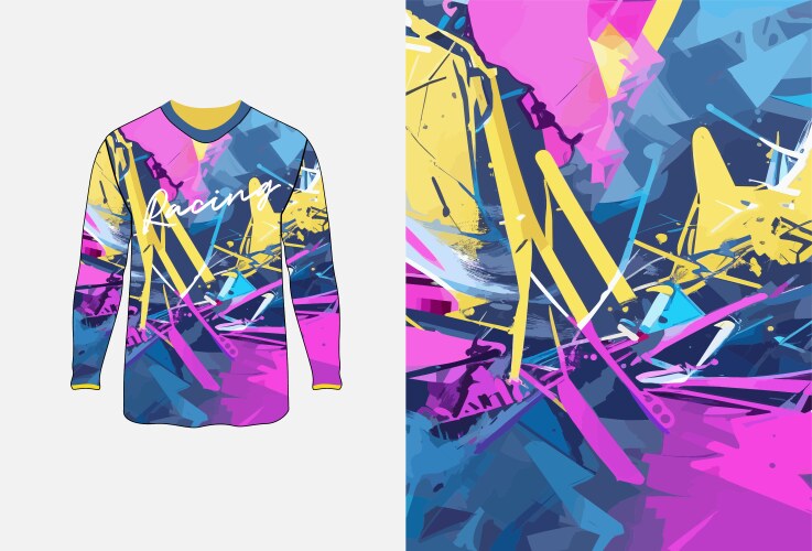 Long sleeve jersey grunge texture for extreme Vector Image