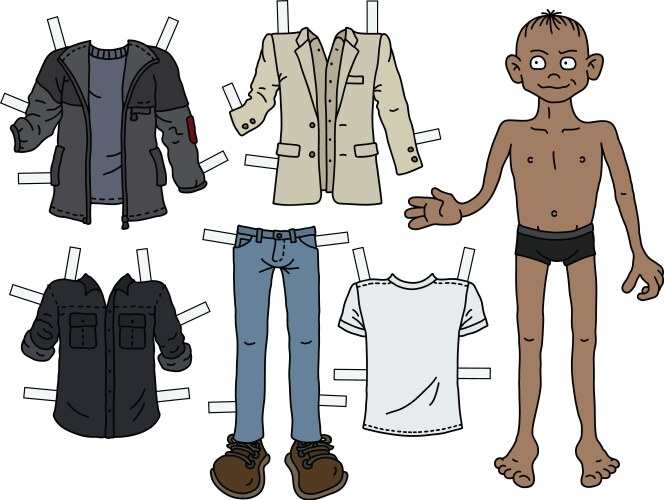 Paper Doll Cutouts Vector Images (over 420)