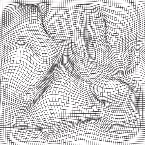 Abstract distorted wireframe wave Royalty Free Vector Image