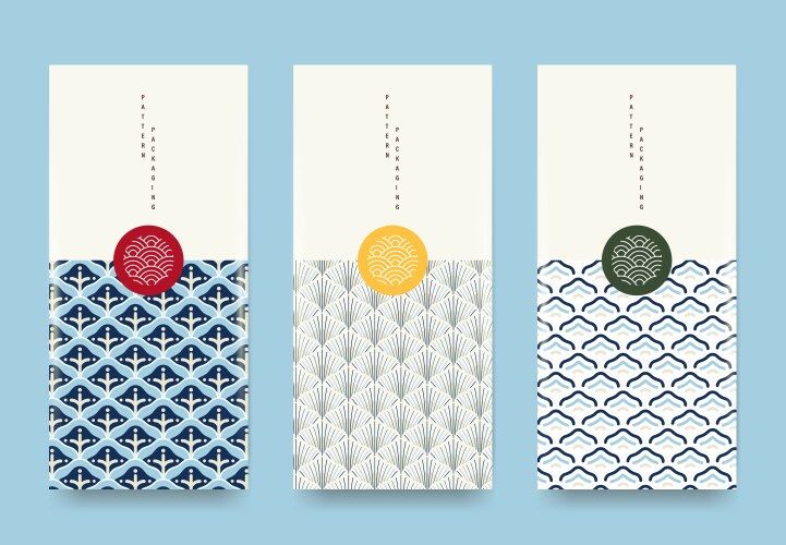 Packaging templates japanese style background Vector Image