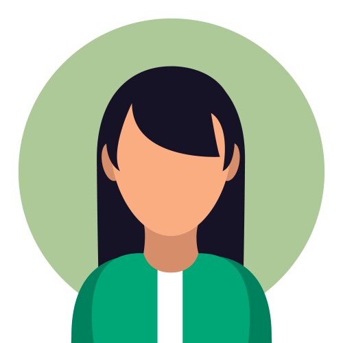 Corporate female worker avatar woman round Vector Image