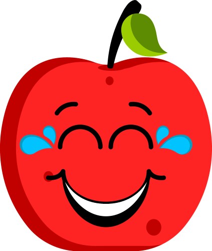 Apple smile Royalty Free Vector Image - VectorStock