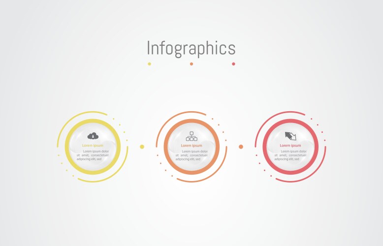 Infographic 3 options design elements Royalty Free Vector