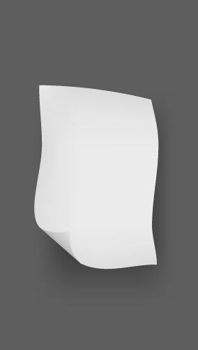 3d blank fly paper sheet with curled side Vector Image