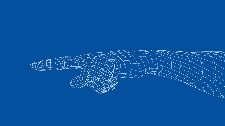 Human hand point with finger Royalty Free Vector Image