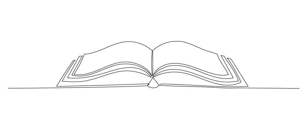 Open Book Line Drawing Vector Images (over 4,400)