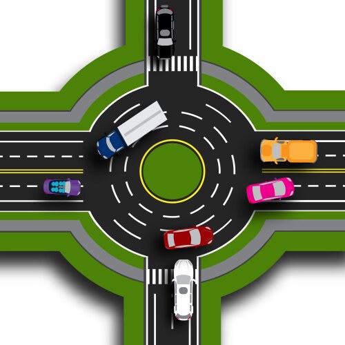 Road Interchange Sections Royalty Free Vector Image