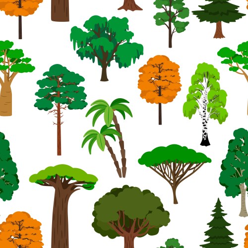 Palm trees isolated on white Royalty Free Vector Image