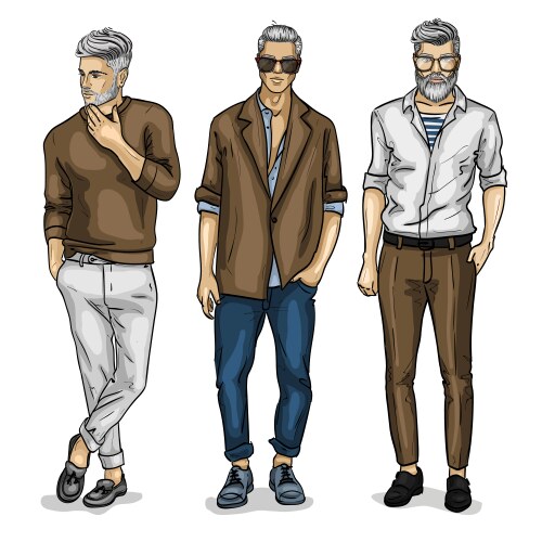 Smiling handsome casual man Royalty Free Vector Image