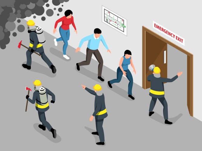 Evacuation alarm banner Royalty Free Vector Image