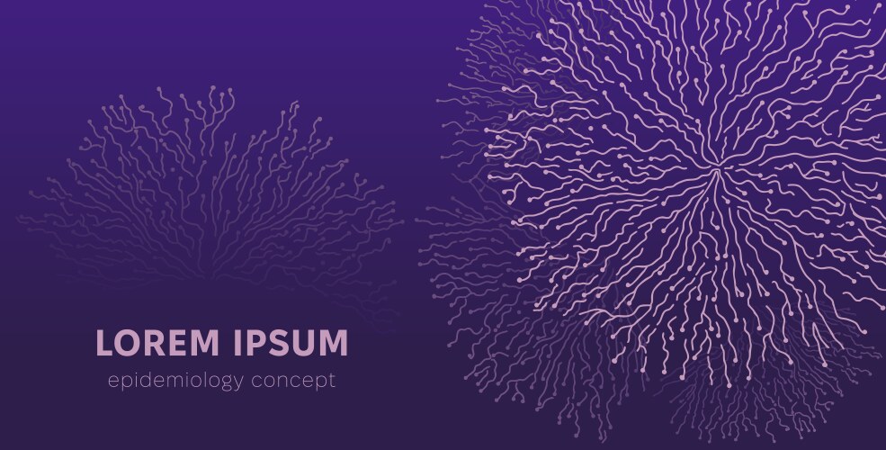 Mycelium Roots Pattern - Scientific Medical Vector Image