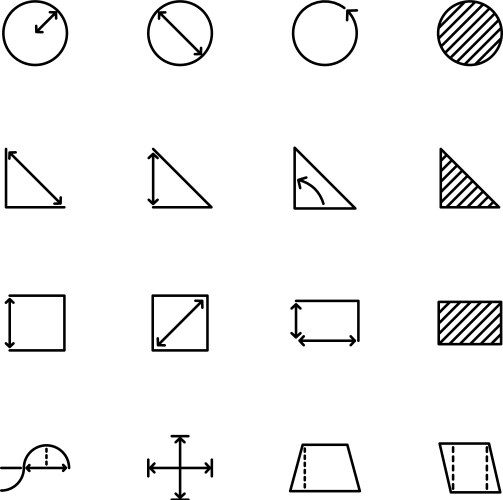 Math icon set Royalty Free Vector Image - VectorStock