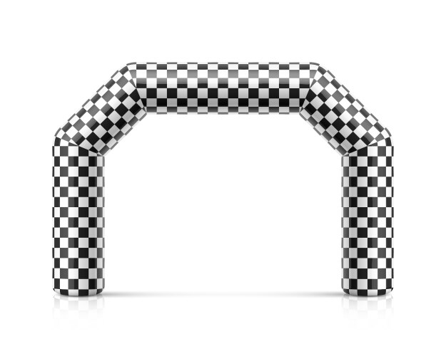 Inflatable arch sponsor balloon banner marathon Vector Image