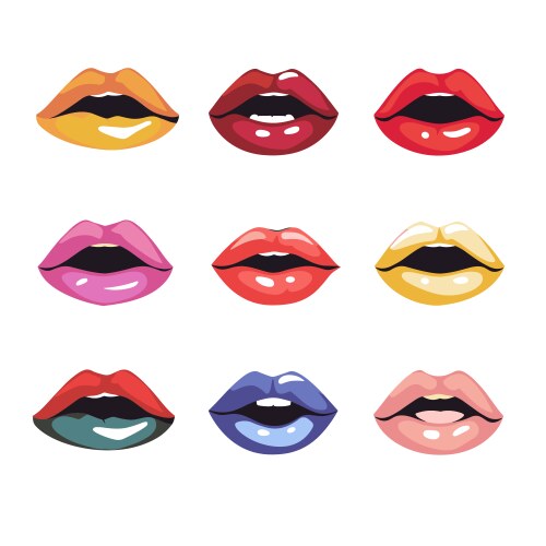 Glossy Lips Vector Images (over 6,900)