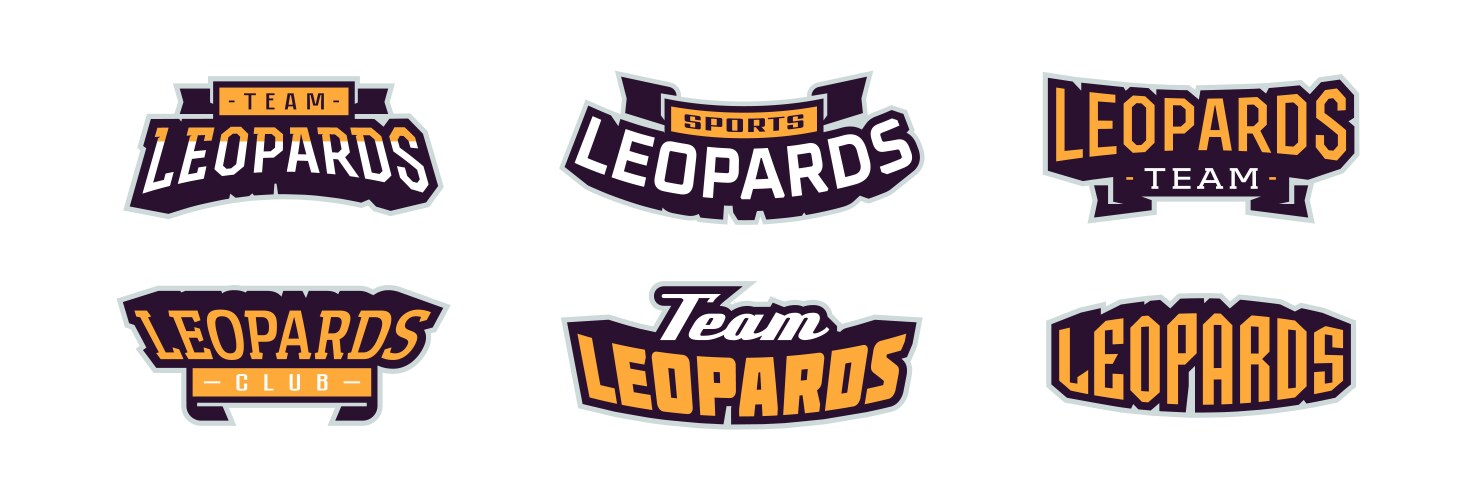 Bold sports font for leopard logo text style Vector Image