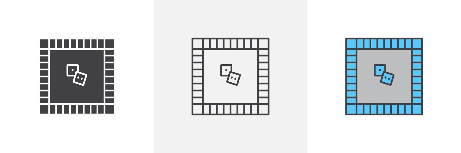 Game board icon set monopoly square Royalty Free Vector