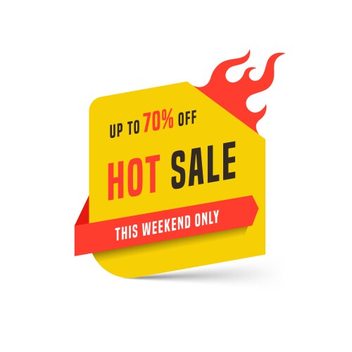 Hot sale banner design template Royalty Free Vector Image