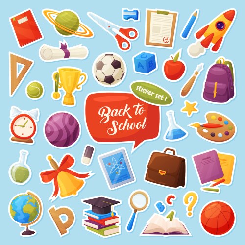 Trendy collage stickers set collection Royalty Free Vector