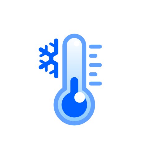 Thermometer cold and hot icon freeze temperature Vector Image