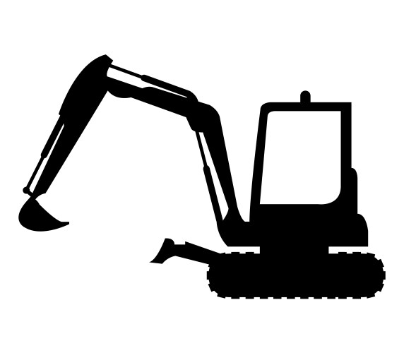 Excavator Icons Set Royalty Free Vector Image - VectorStock