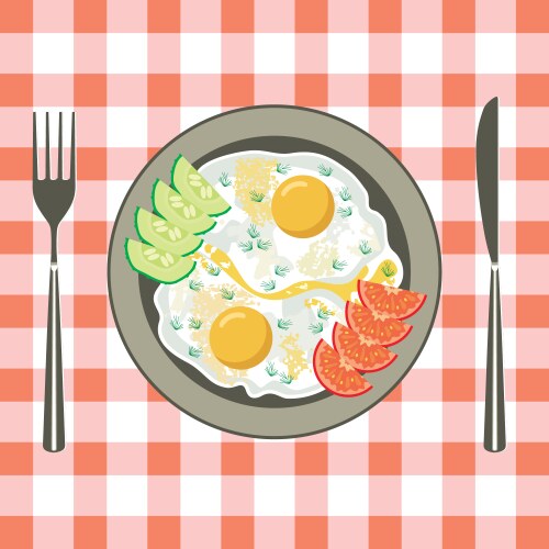 Spaghetti in a plate Royalty Free Vector Image