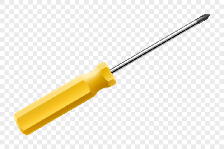 Phillips screwdriver isolated on transparent Vector Image