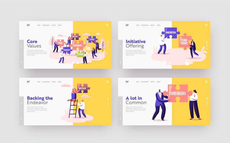 Company mission vision values template Royalty Free Vector