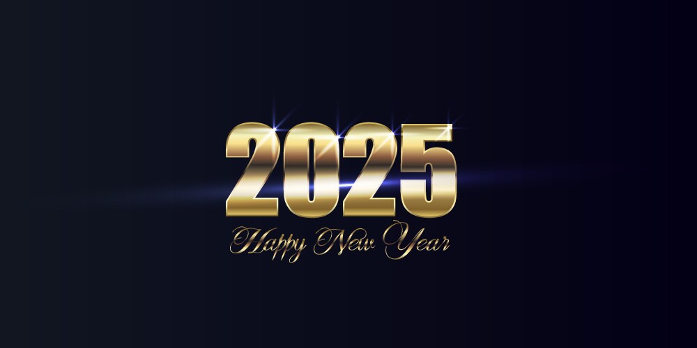 Stepping into the future embracing 2025 with joy Vector Image