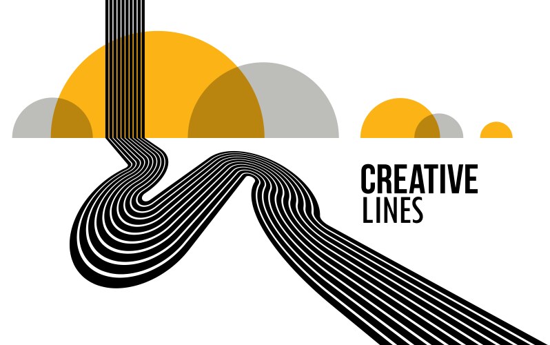 Future lines in 3d perspective abstract Royalty Free Vector