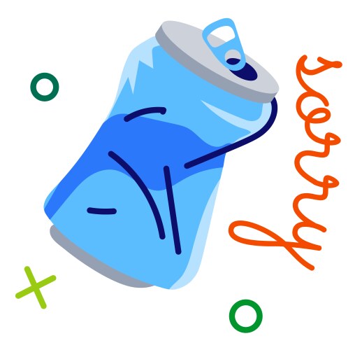 Crushed can Royalty Free Vector Image - VectorStock