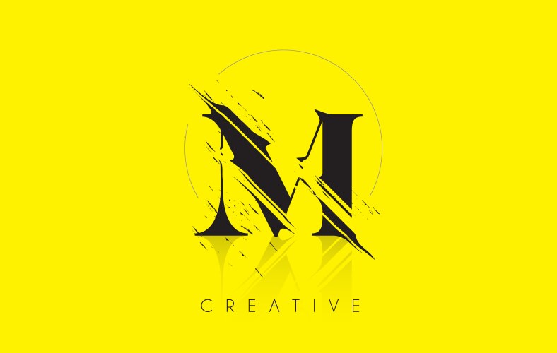 Vintage Western Letter M – Royalty-Free Vector | VectorStock