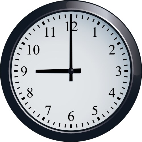 Wall mounted digital clock Royalty Free Vector Image