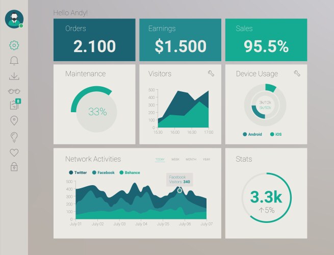 Dashboard Vector Images (over 60,000)
