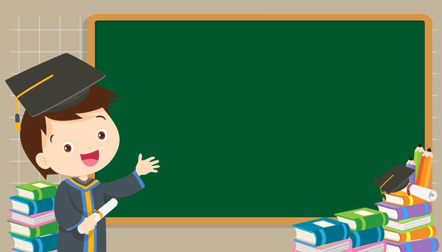 Cartoon graduation celebration Royalty Free Vector Image