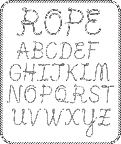 Alphabet Rope Letter Vector Images (over 930)