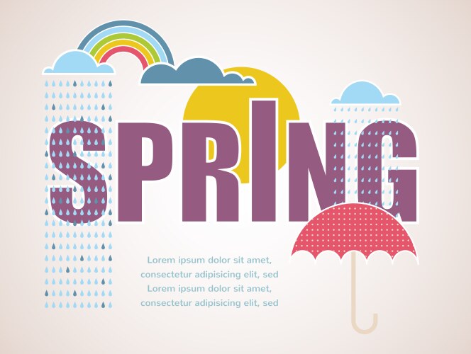 Infographics with flowers at spring season Vector Image
