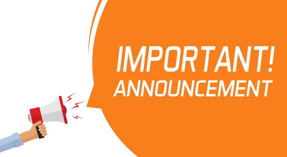 Attention please important announcement Royalty Free Vector