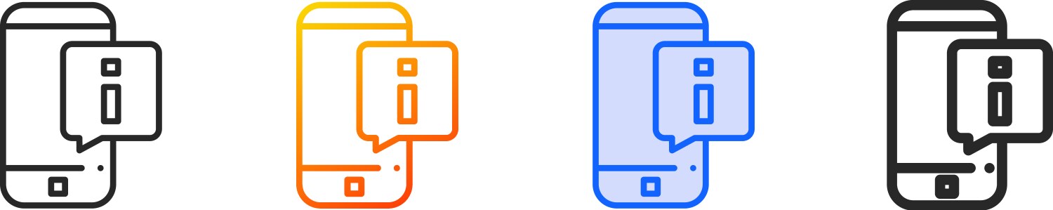 Butt iconthin linear gradient blue stroke Vector Image